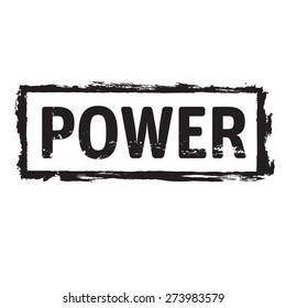 Black Vector Grunge Stamp Power Stock Vector (Royalty Free) 273983579 ...