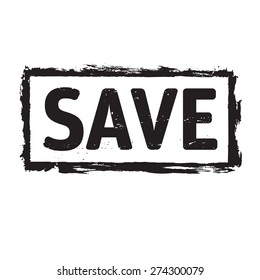 Black Vector Grunge Stamp Save Stock Vector (Royalty Free) 274300079 ...