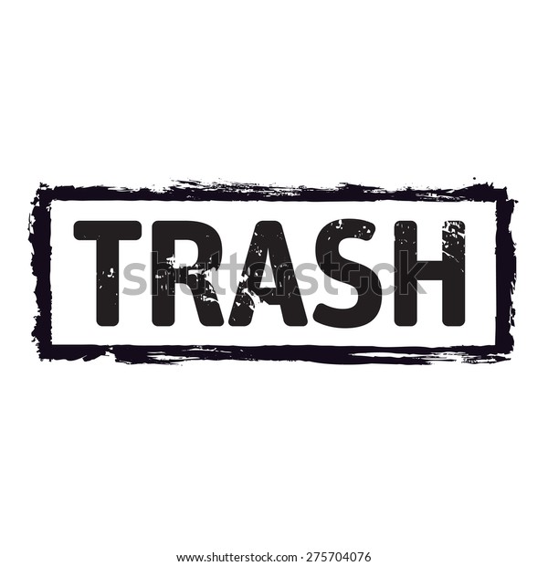 Black Vector Grunge Stamp Trash: vector de stock (libre de regalías ...