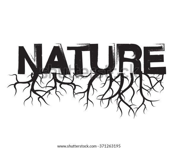 Black Vector Illustration Text Nature Stock Vector (Royalty Free ...