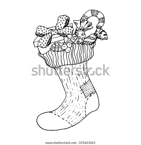Black Vector Mono Color Illustration Merry Stock Vector (Royalty Free ...