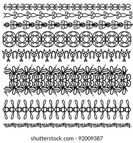 Seamless Victorian Style Design Elements Vector Stock Vector (Royalty ...