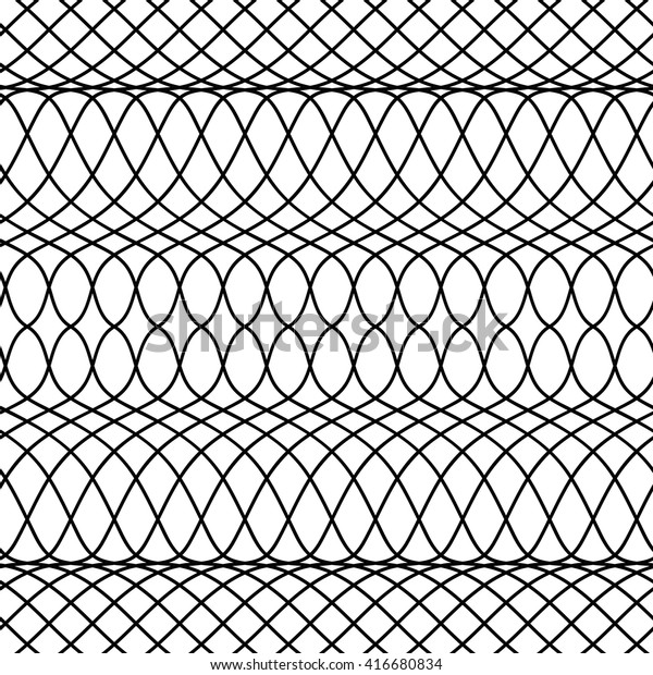Black Vector Simple Seamless Wavy Line Stock Vector (Royalty Free ...