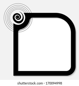 Black Text Box Your Text Spiral Stock Vector (Royalty Free) 355501547