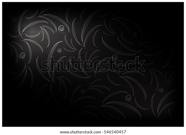 Black Vintage Texture Wallpaper Background Leaves Stock Vector (Royalty ...