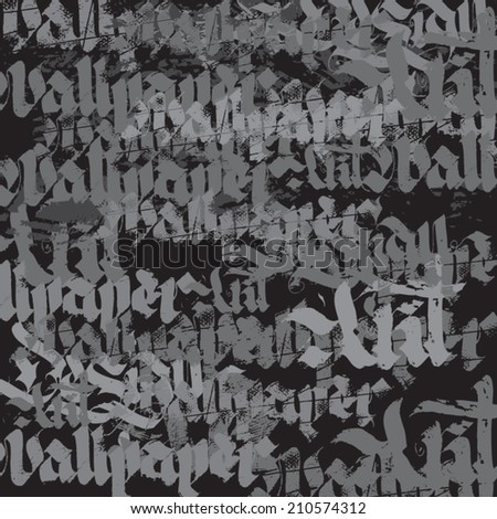 Black Wallpaper Gothic Grunge Writing Stock Vector (Royalty Free ...