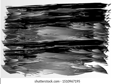 Black Watercolor Pattern Paint White Wall Stock Vector (Royalty Free ...