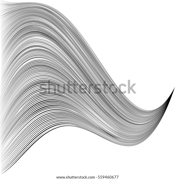 Black Wave Line On White Background Stock Vector (Royalty Free ...
