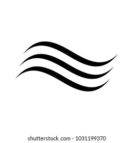 Black Wave Vector Icon Isolated On Stock Vector (Royalty Free ...