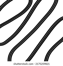Black Wavy Diagonal Curved Lines Flowing Stock Vector (Royalty Free ...