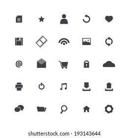 Black Website Vector Icons Set Stock Vector (Royalty Free) 193143644 ...