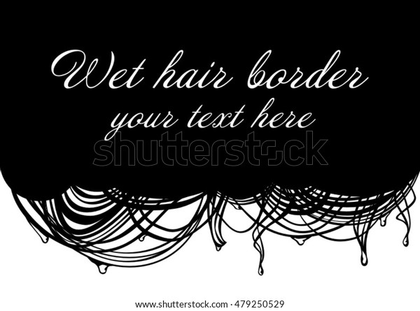 Black Wet Hair Vector Design Drawn Stock Vector (Royalty Free ...