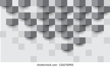 Black White 3d Square Background Stock Vector (Royalty Free) 1326750905 ...