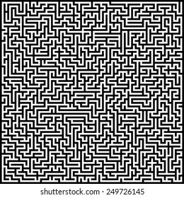 Vector Illustration Maze Black Wall On Stock Vector (Royalty Free ...