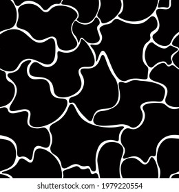 Black White Abstract Seamless Background Shapeless Stock Vector ...