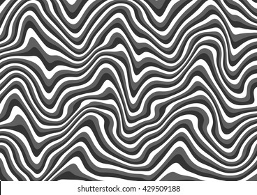 Black White Abstract Wavy Background Stock Vector (Royalty Free ...