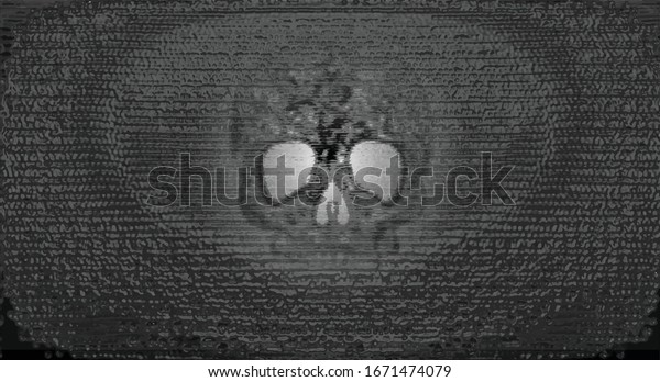Black White Background Symbol Death Middle Stock Vector (Royalty Free ...
