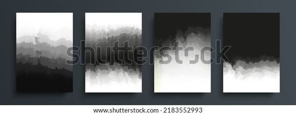 Black White Backgrounds Abstract Smoke Gradients Stock Vector (Royalty ...