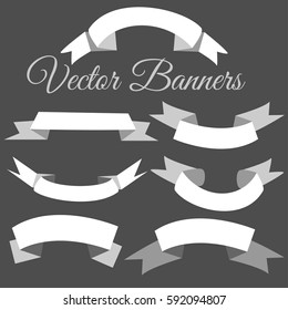 Black White Banners Set Stock Vector (Royalty Free) 592094807 ...