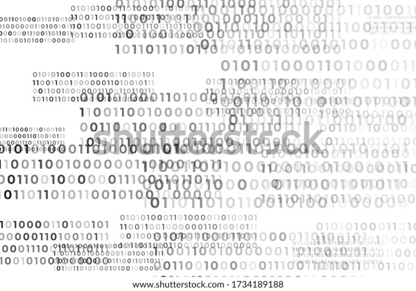 Black White Binary Code Digital Background Stock Vector (Royalty Free ...