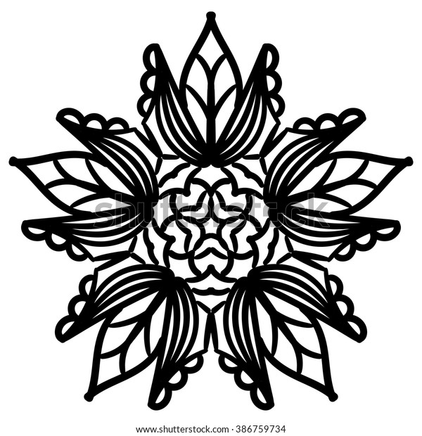 Black White Bohemian Texture Boho Decorative Stock Vector (Royalty Free ...