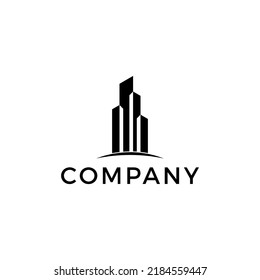 Black White Building Logo Vector Stock Vector (Royalty Free) 2184559447 ...