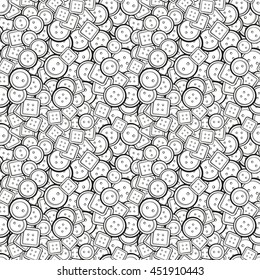 Seamless Button Background Hand Drawn Button Stock Vector (Royalty Free ...