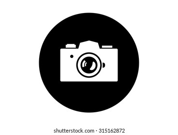 Black White Camera Icon On Transparent Stock Vector (Royalty Free ...
