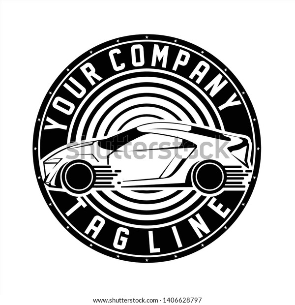 Black White Car Logo Icon Sign Stock Vector (Royalty Free) 1406628797 ...