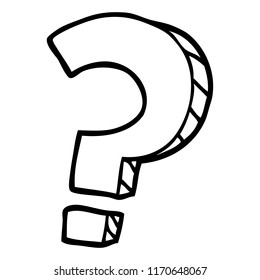 Black White Cartoon Question Mark Stock Vector (Royalty Free ...