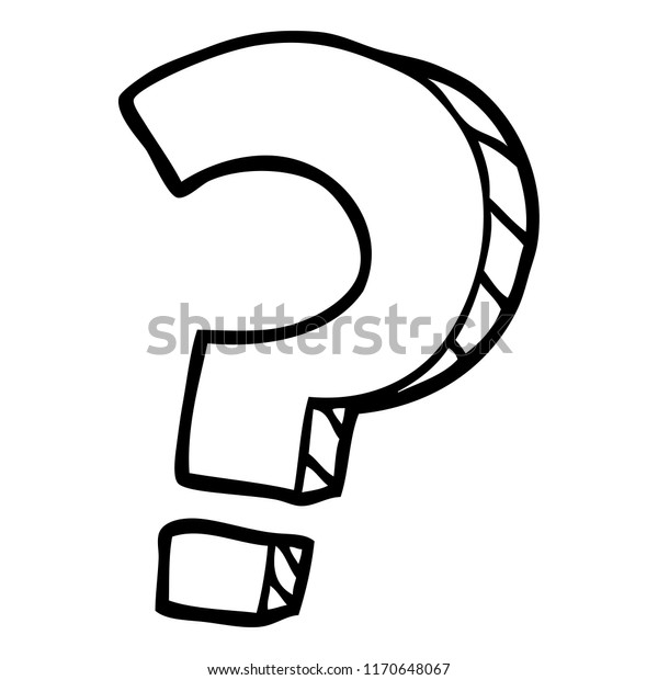 Black White Cartoon Question Mark Stock Vector (Royalty Free ...