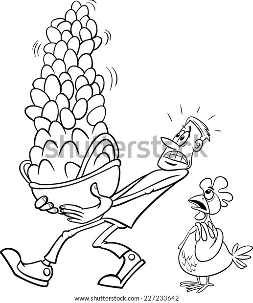 Black White Cartoon Vector Humor Concept Stock Vector (Royalty Free ...