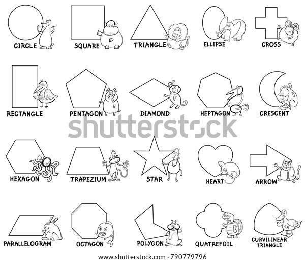 Black White Cartoon Vector Illustration Educational Stock Vector ...