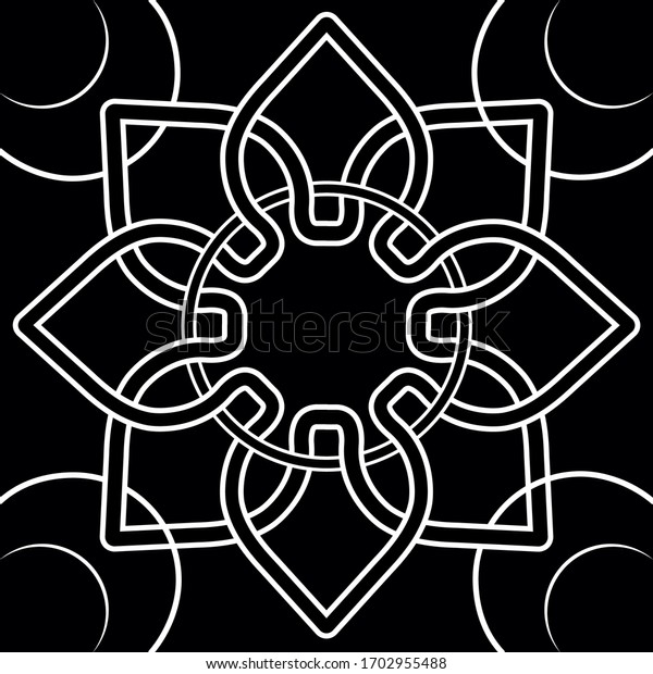 Black White Celtic Binding Symbol Seamless Stock Vector (Royalty Free ...