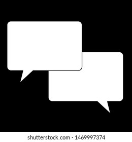 Black White Chat Message Symbol Stock Vector (Royalty Free) 1469997374 ...