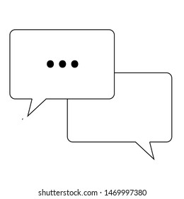 Black White Chat Message Symbol Stock Vector (Royalty Free) 1469997383 ...