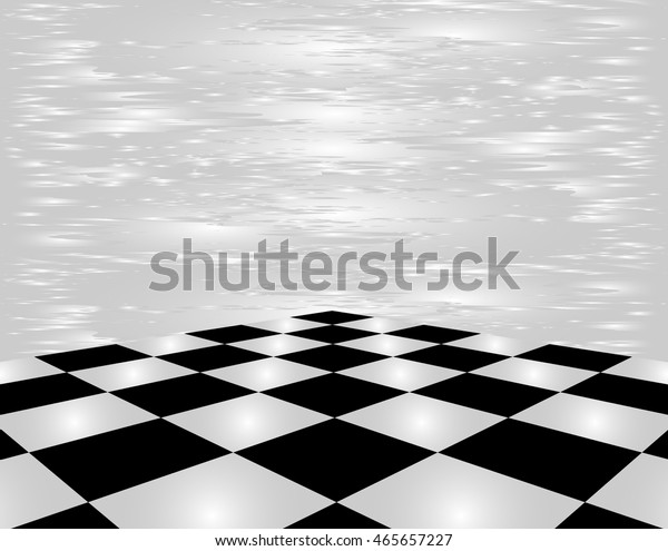 Black White Checkerboard Perspective On White Stock Vector (Royalty ...