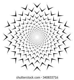 Black White Circular Endless Tunnel Abstract Stock Vector (Royalty Free ...