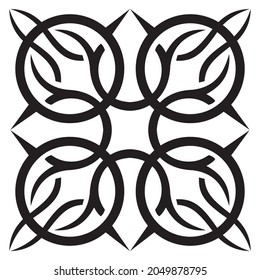 Black White Color Tribal Vector Seamless Stock Vector (Royalty Free ...