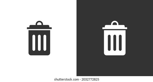 Black White Delete Icon Stock Vector (Royalty Free) 2032772825 ...