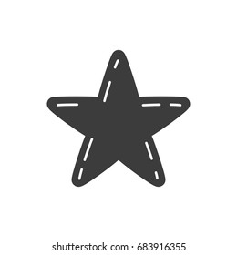 Black White Fivepointed Star Icon Stock Vector (Royalty Free) 683916355 ...