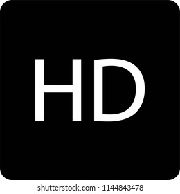 Black White Hd Icon Stock Vector (Royalty Free) 1144843475 | Shutterstock