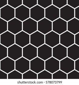 Black White Hexagon Honeycomb Pattern Background Stock Vector (Royalty ...