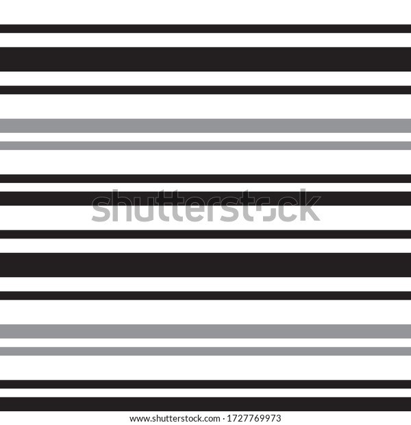 Black White Horizontal Striped Seamless Pattern Stock Vector (Royalty ...