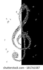 Illustration G Clef Music Notes Stock Vector (Royalty Free) 51229654