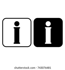 Black White Information Signs Flat Vector Stock Vector (Royalty Free ...