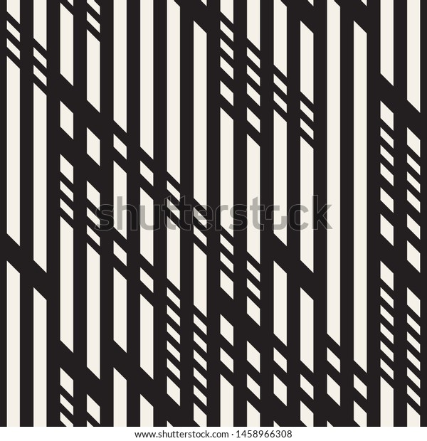 Black and White Irregular Dashed Lines Pattern. Modern Abstract Vector ... Black and White Irregular Dashed Lines Pattern. Modern Abstract Vector ...