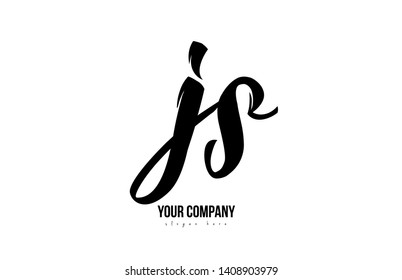 Black White Js J S Alphabet Stock Vector (Royalty Free) 1408903979 ...