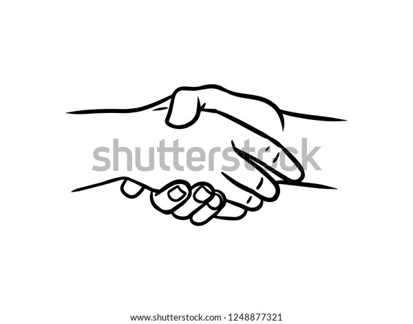 Black White Line Art Hand Sketches: เวกเตอร์สต็อก (ปลอดค่าลิขสิทธิ์ ...