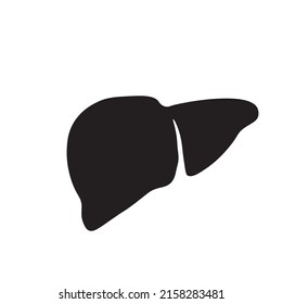 Black White Liver Icon Vector Illustration Stock Vector (Royalty Free ...